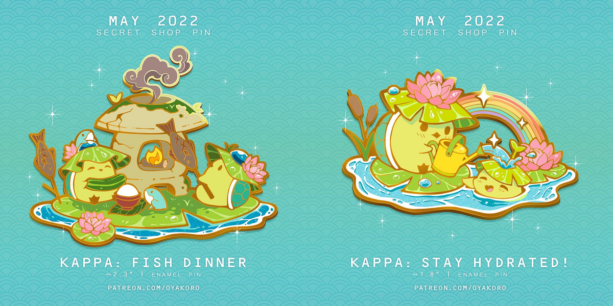 Kappa Family Pins: Fish Dinner ~ Secret Shop Exclusive– oyakoro♥