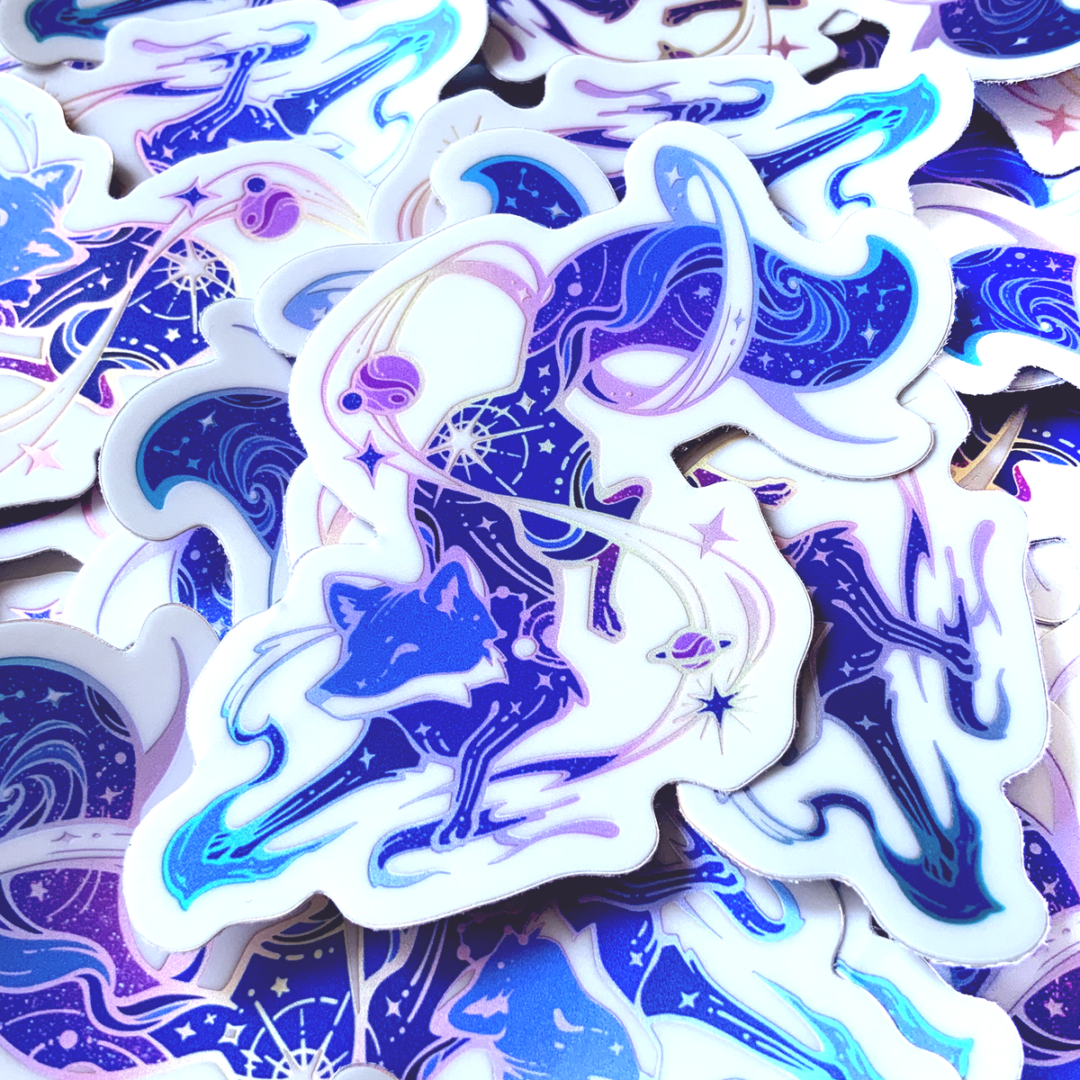 Cosmic Fox Vaporwave Stickers– oyakoro♥